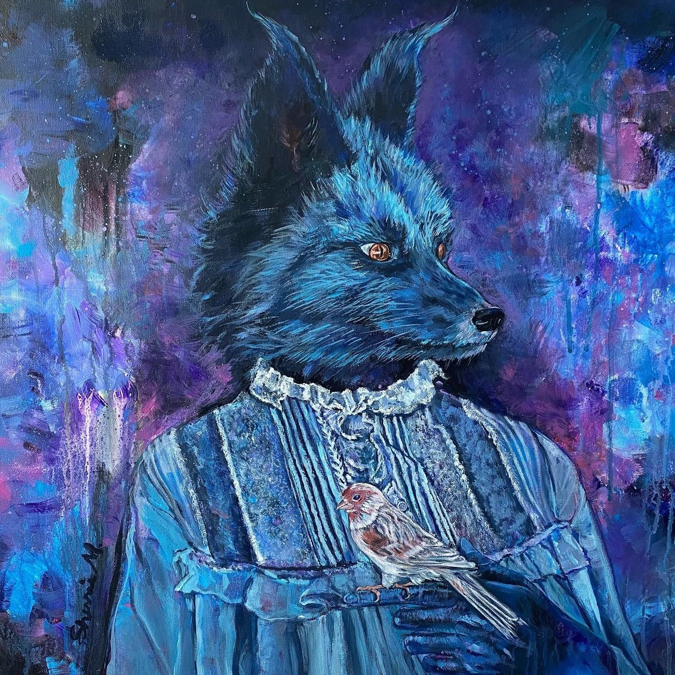 Sherrie Miller – "Witchy Animals" paintings & other art, in Richmond VA
